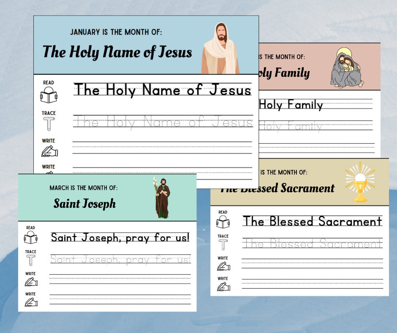 Morning Menu Christian Handwriting Practice Morning Menu Preschool ...