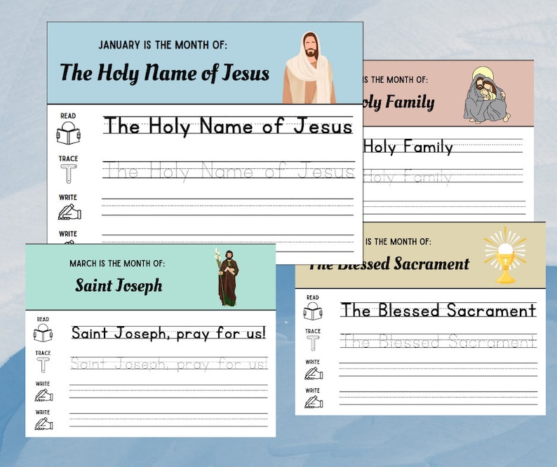 Morning Menu Christian Handwriting Practice Morning Menu Preschool ...