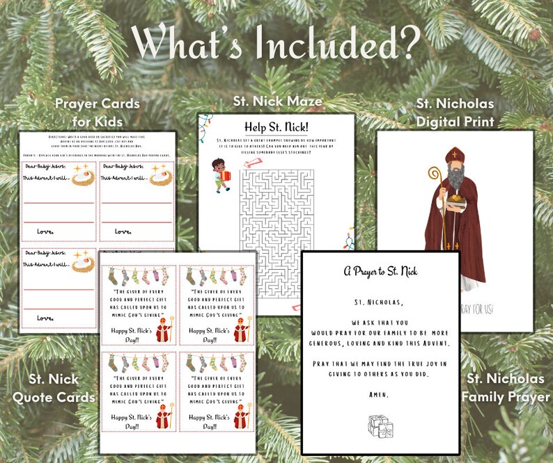 St Nicholas Day Family Fun Bundle: Prayer Cards, Maze, Icon - Etsy