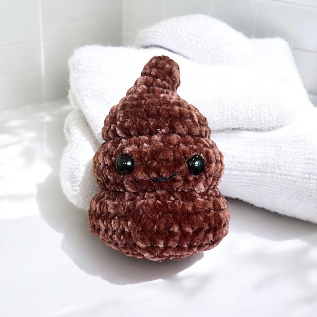 Oh Poop Crochet Poop Emoji Plushie, Kawaii Amigurumi, Unique Funny Gift ...