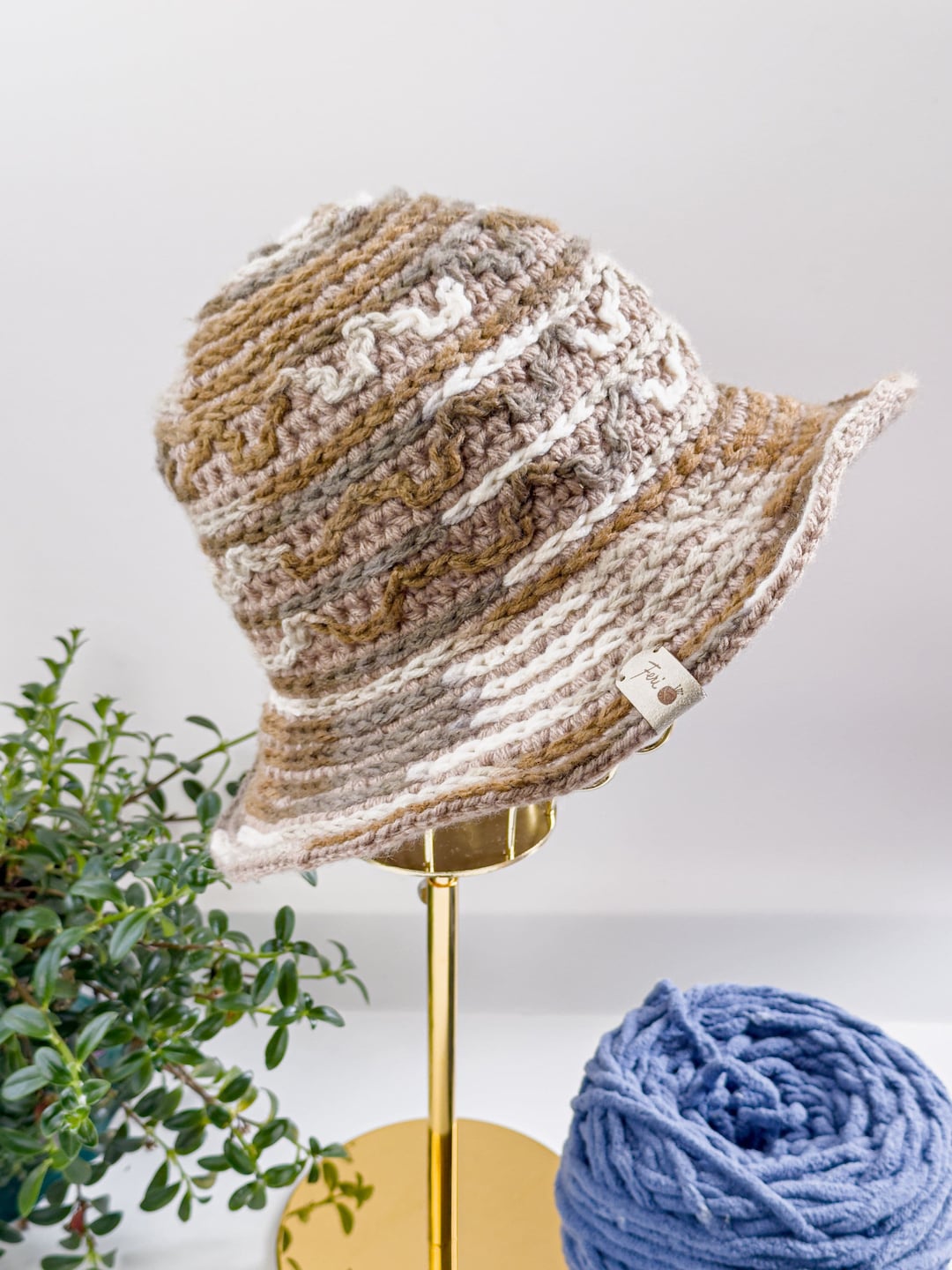 Handknit Bucket Hat Earthy Pallete Gifts for Her Luxury - Etsy