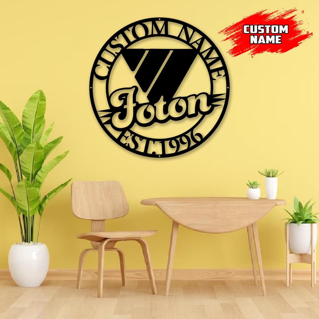 Foton Logo Personalized Metal Sign, Foton Metal Wall Art, Sport Car ...