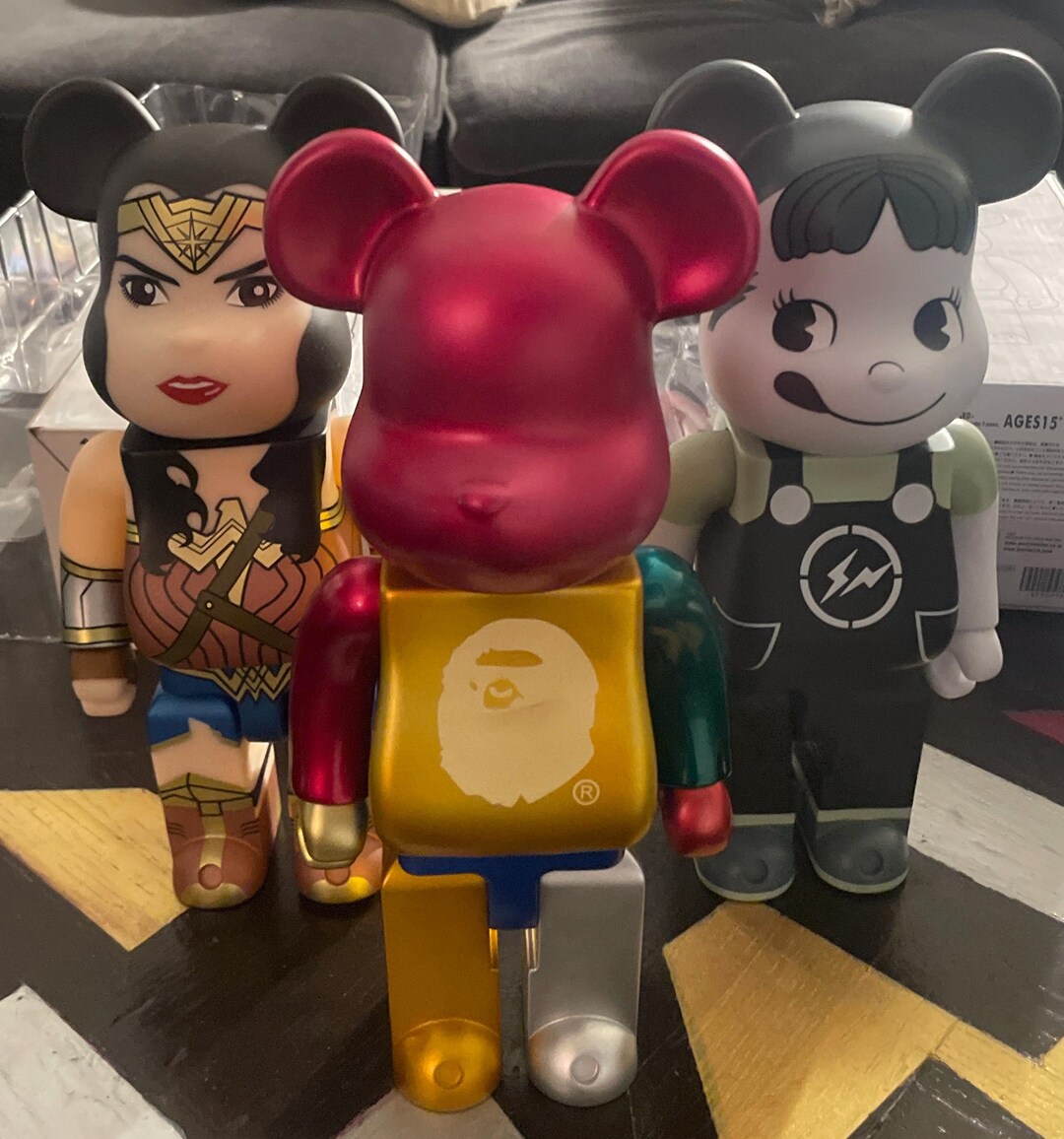 Bearbrick Set All Shown Wonder Woman , Bape, & Milky the Conveni ...