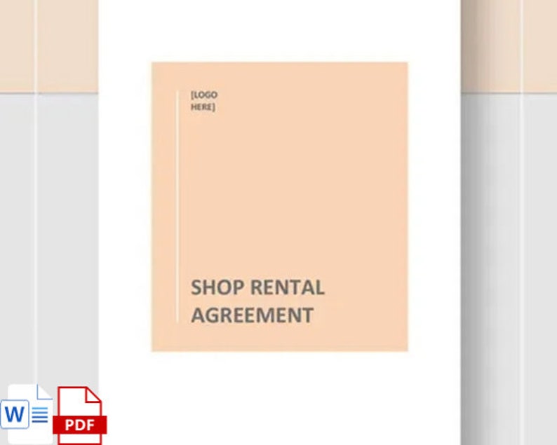 Shop Rental Agreement Rental Agreement Car Rentals Contract Editable ...