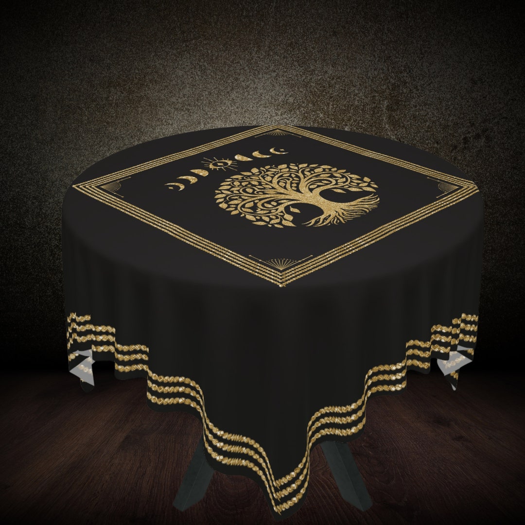 Altar Cloth, Tree of Life Altar Cloth With Moon Cycle, Divination Tools ...