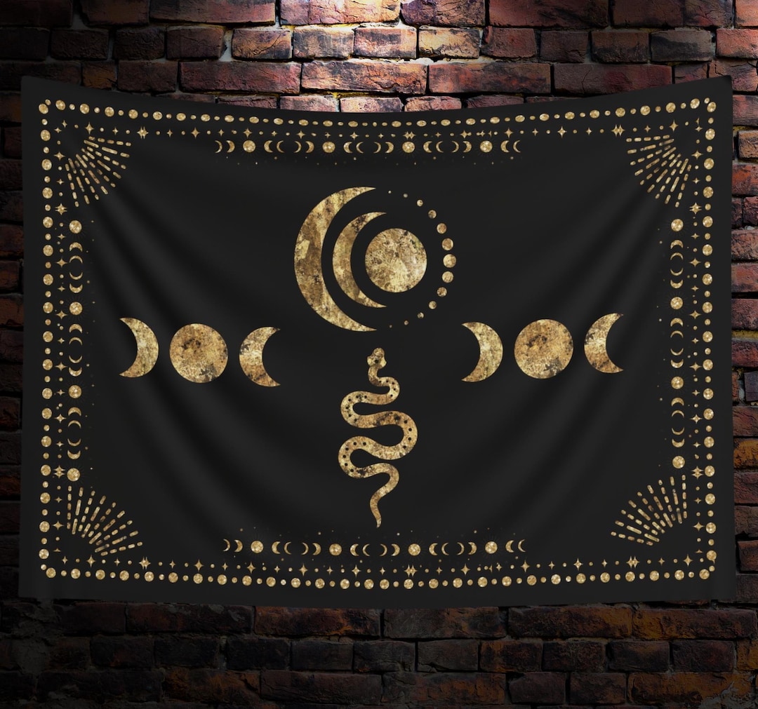Witchy Pagan Altar Cloth, 36”x26” Tarot Cloth, Altar Decoration or ...