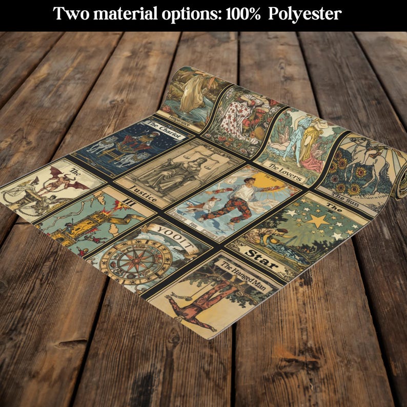 Mystic Tarot Cards Table Runner, Kitchen Table Decor, Cotton or Poly ...