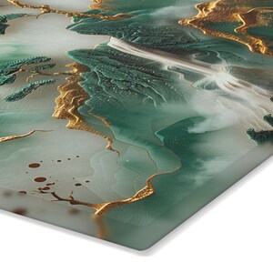 Jade Tree of Life Charcuterie Board/glass Cutting Board/serving Board ...
