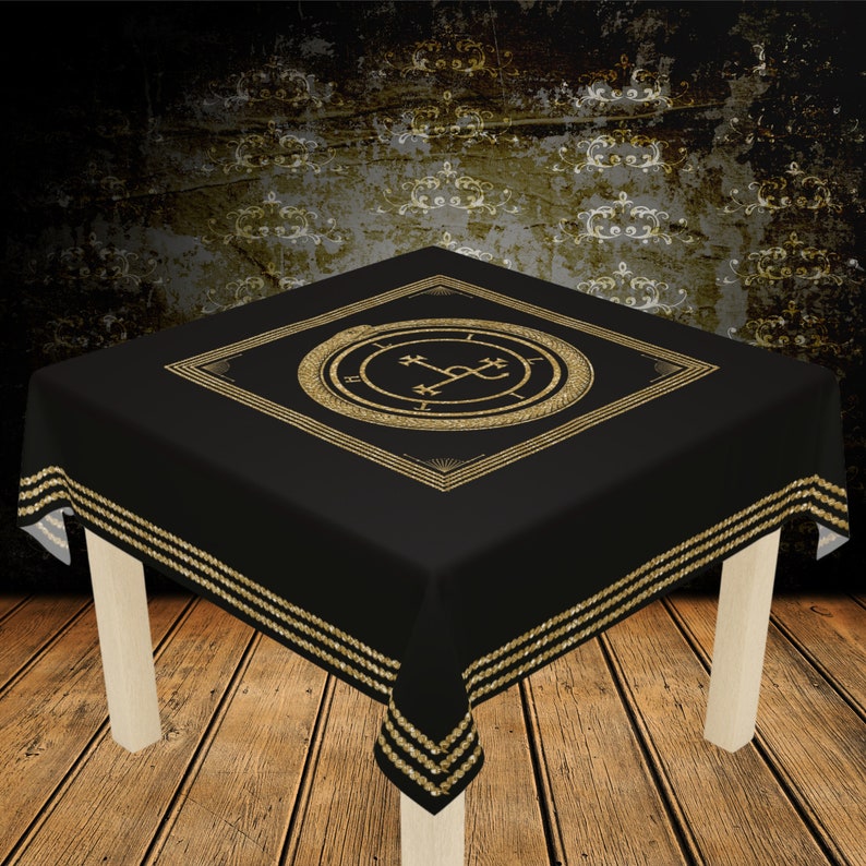 Altar Cloth, Altar Cloth With Lilith Sigil & Ouroboros, Divination ...