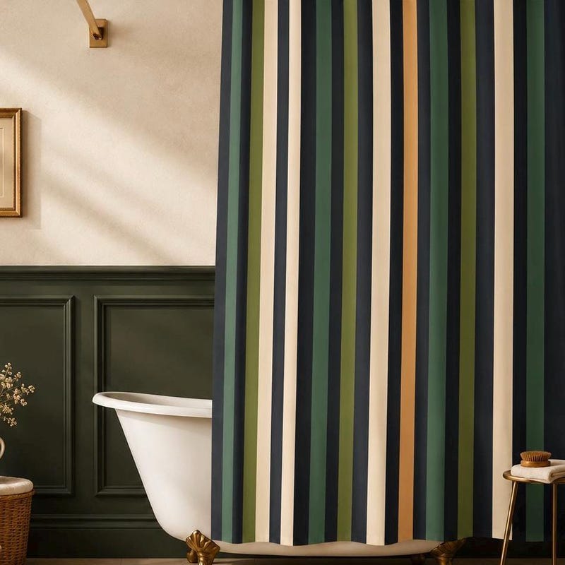 Shower Curtain Bold Print - Etsy