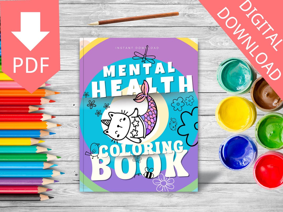 Cute Coloring Book | Mental Health Editable Printable Pages ...