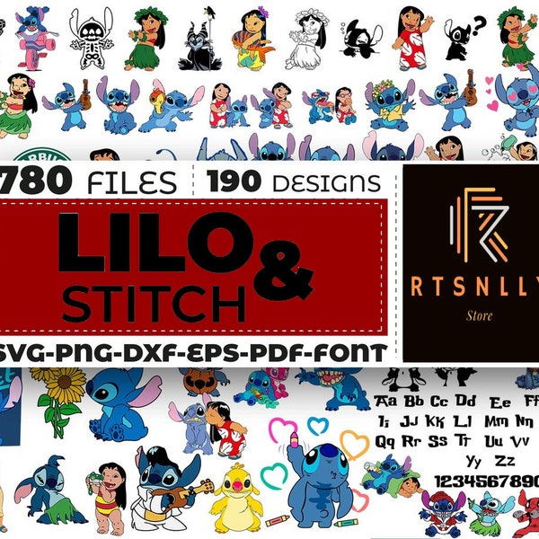 Lilo and Stitch Svg Silhouette - Etsy