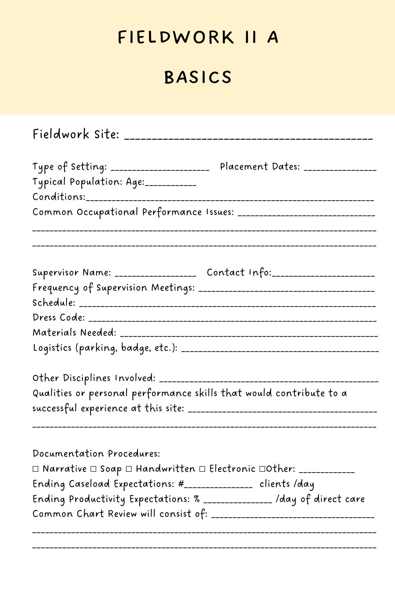 Occupational Therapy Journal Fieldwork Reflection Guide, Graduation ...