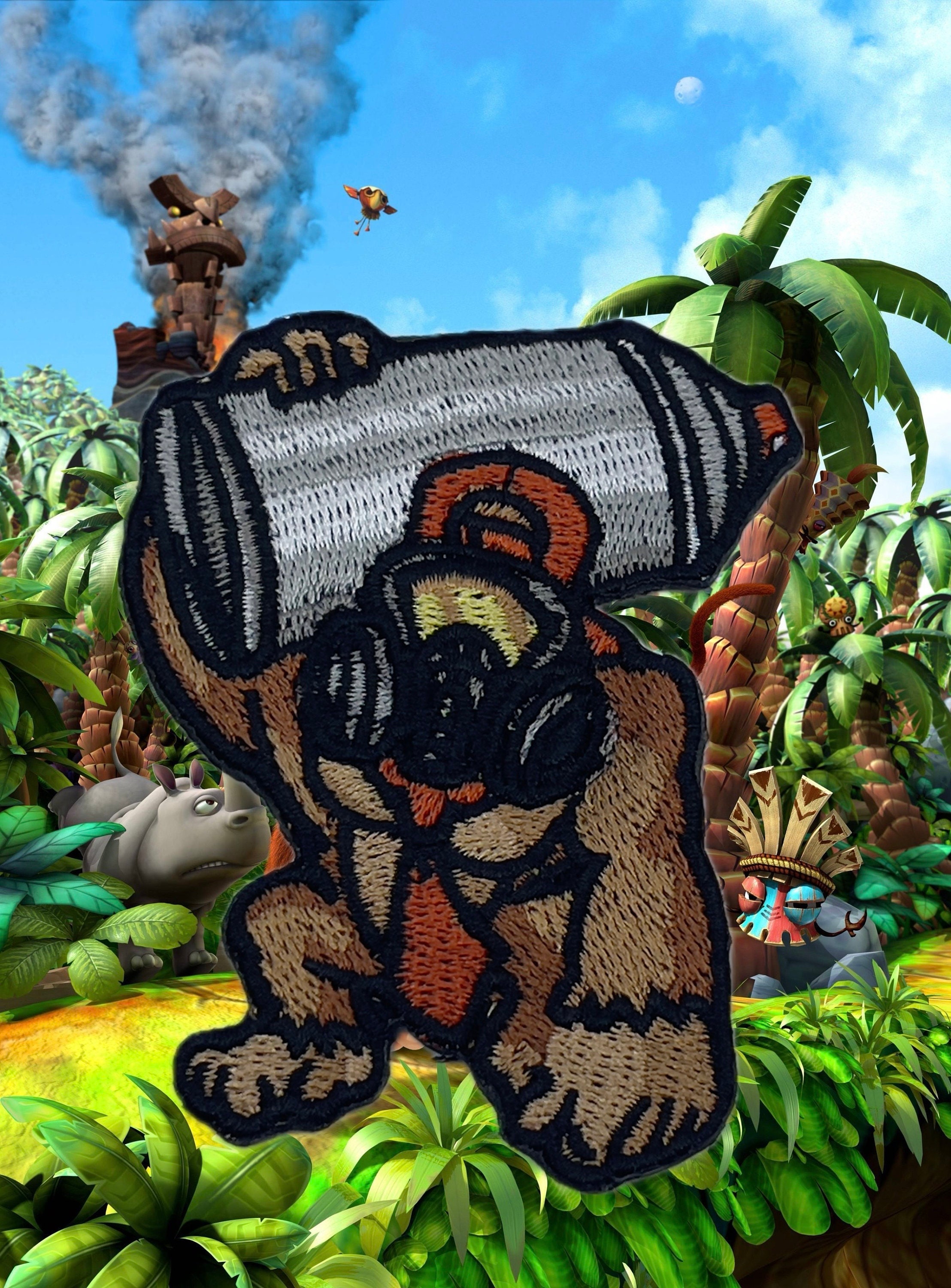 Donkey Kong Graffiti, DK Graffiti Iron on Patch Sew on Patch, Applique ...