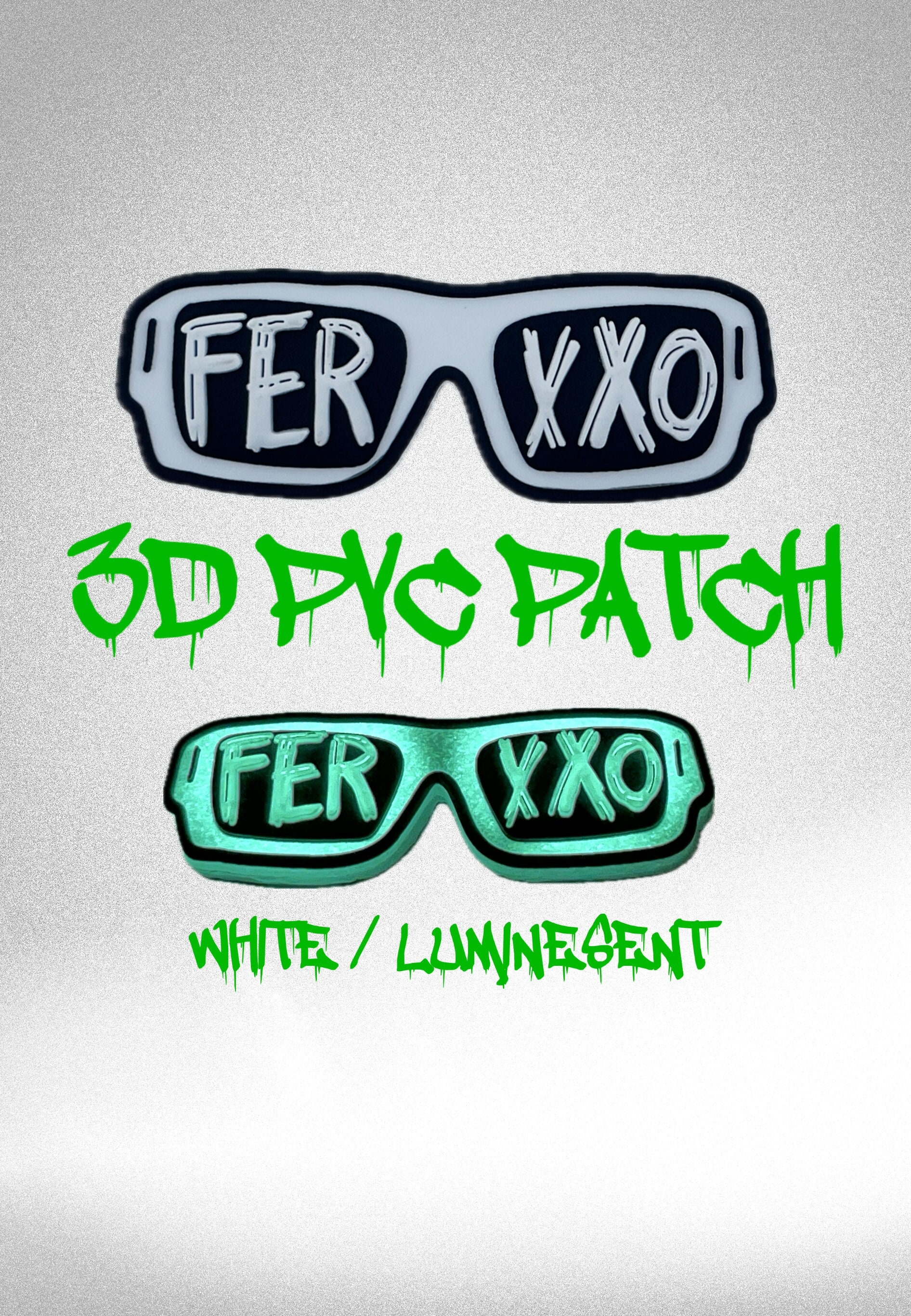 3D Luminescent PVC Patch, Soft Rubber, Sticker, Sticks to Any Flat ...