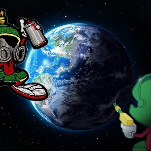 Marvin the Martian Graffiti Embroidered Iron-on Patch - Etsy