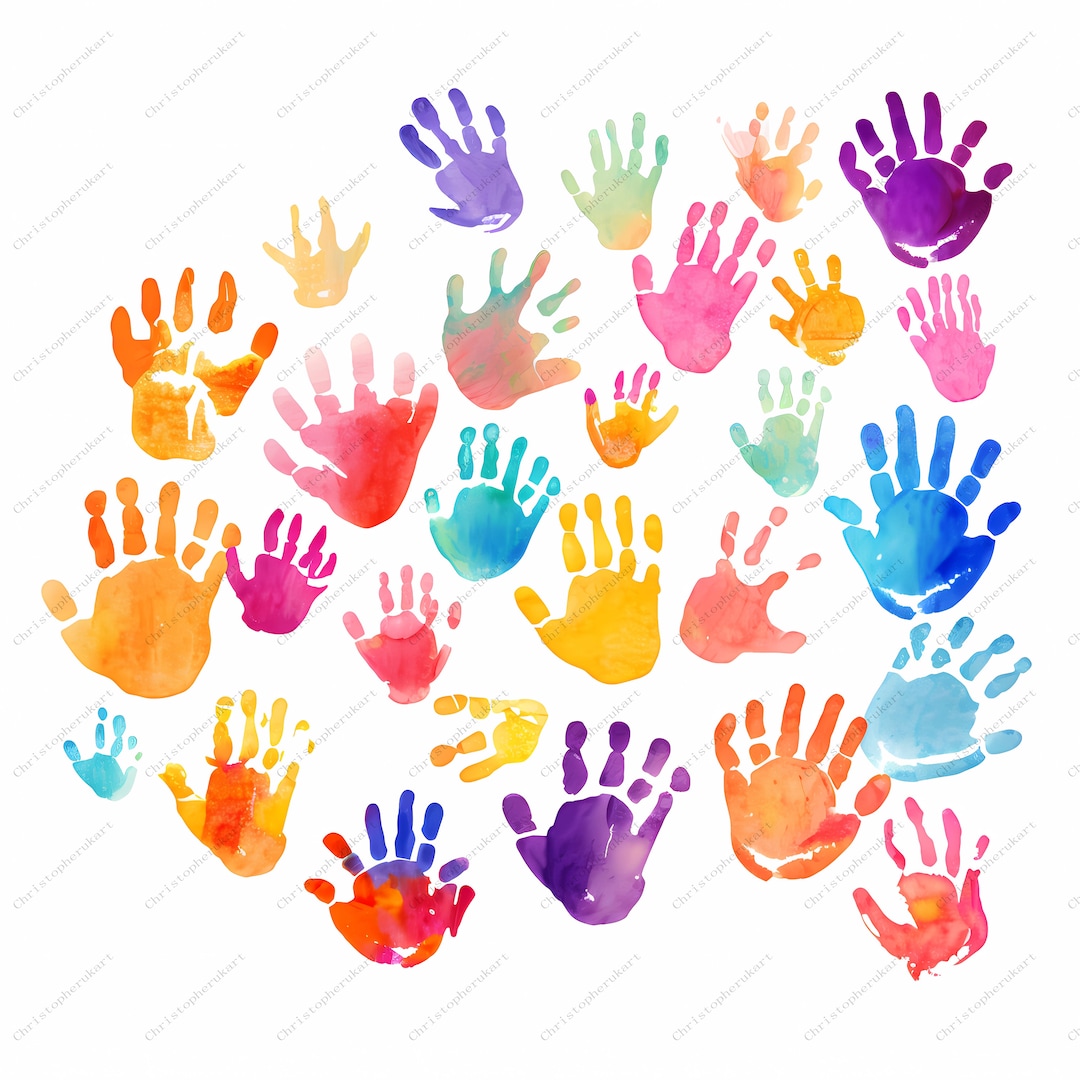 Handprint PNG Handprint PNG File Handprint Watercolor File - Etsy