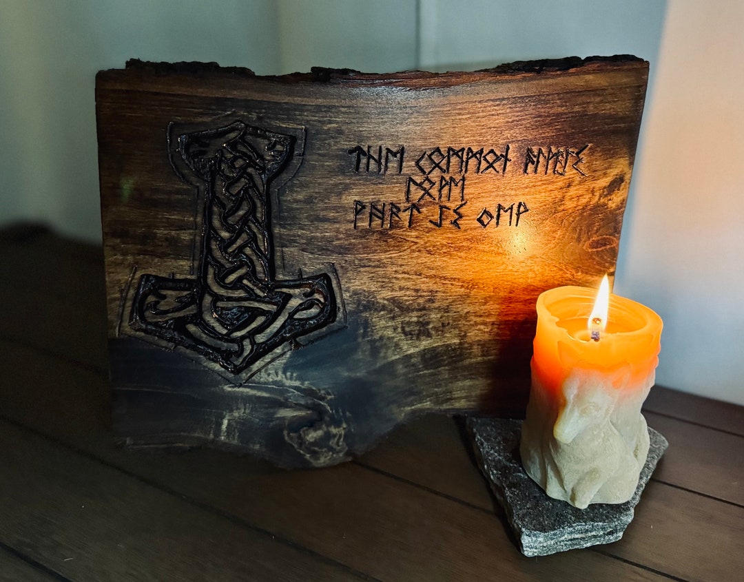 Rustic Viking Rune Hand-carving Runic Quote - Etsy