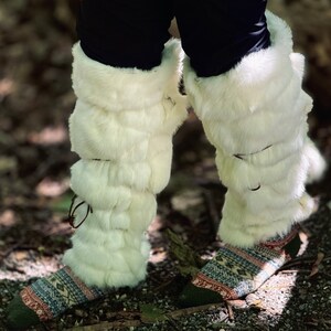 Viking Rabbit Leg Furs Authentic Fur Greaves - Etsy