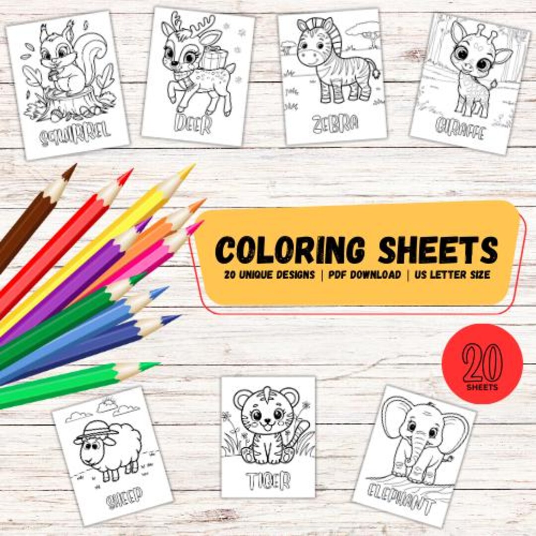 20 Unique Coloring Pages for Kids | Toddlers | Preschoolers | Printable ...