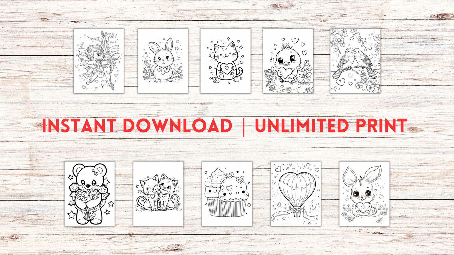 Valentine's Day Coloring Pages | 12 Unique Printable Designs for Kids ...