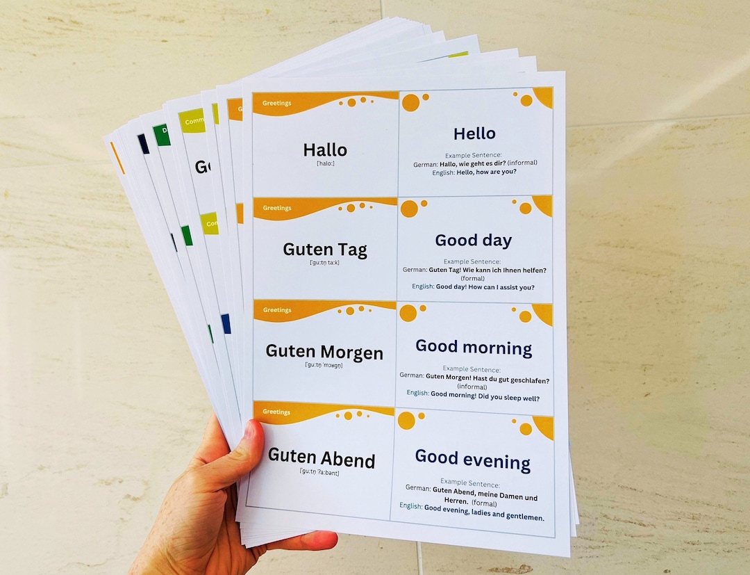 German Quickstart: 130 Essential Vocabulary Flashcards for Beginners ...