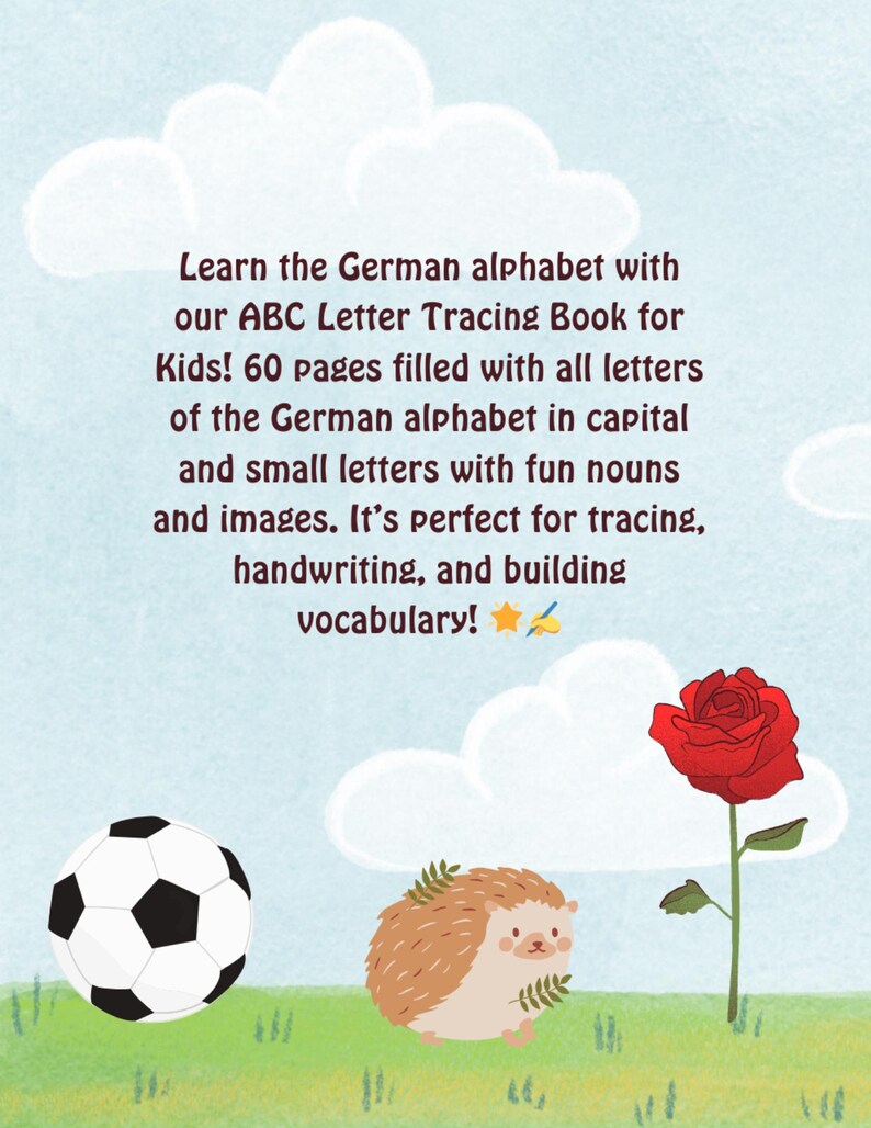 Printable German ABC Letter Tracing Sheets for Kids - Etsy