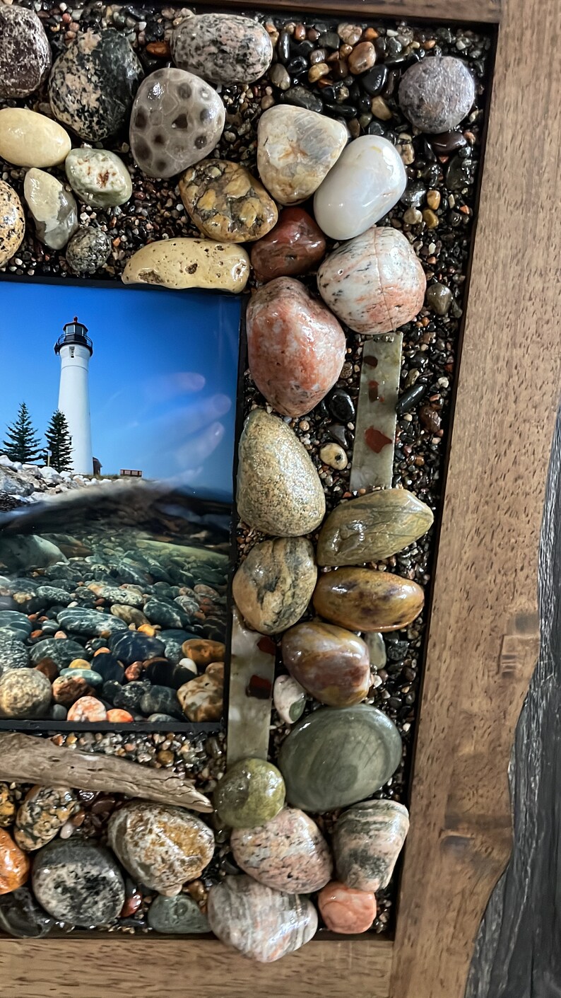 Great Lakes Rock Frame With Petoskey Stones, Fossils, Fluorescent ...