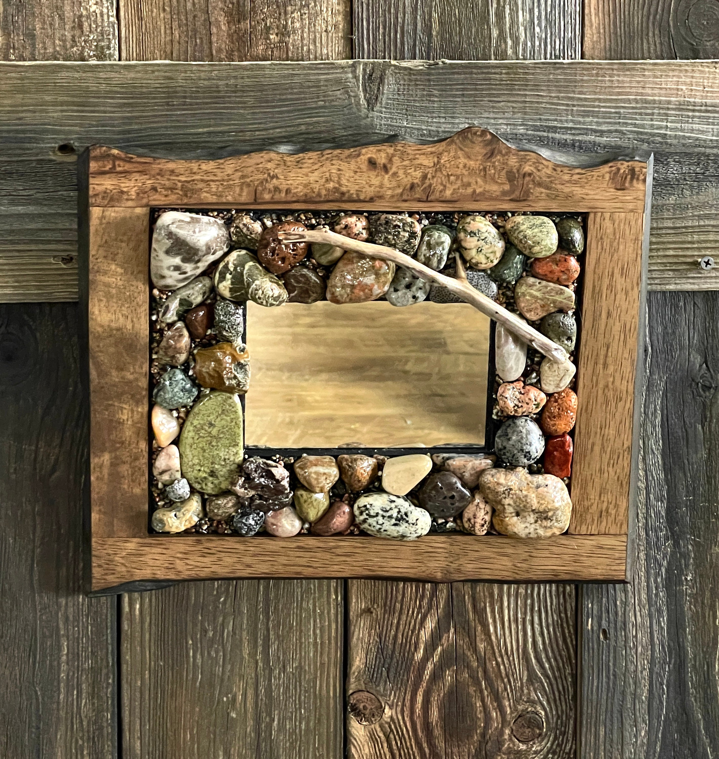 SOLD great Lakes Rock Picture Frame Containing Petoskey Stones and ...