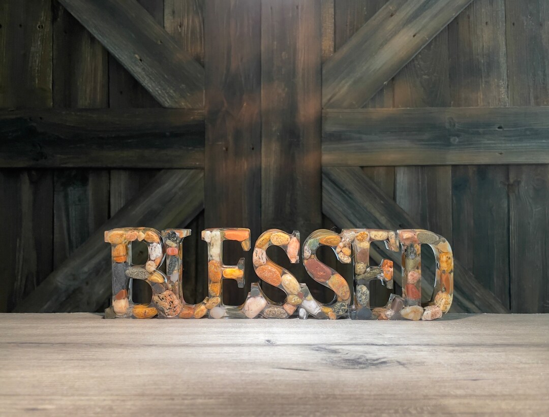 Yooper BLESSED Resin Rock Art With Pebbles From the Michigan Beaches of ...