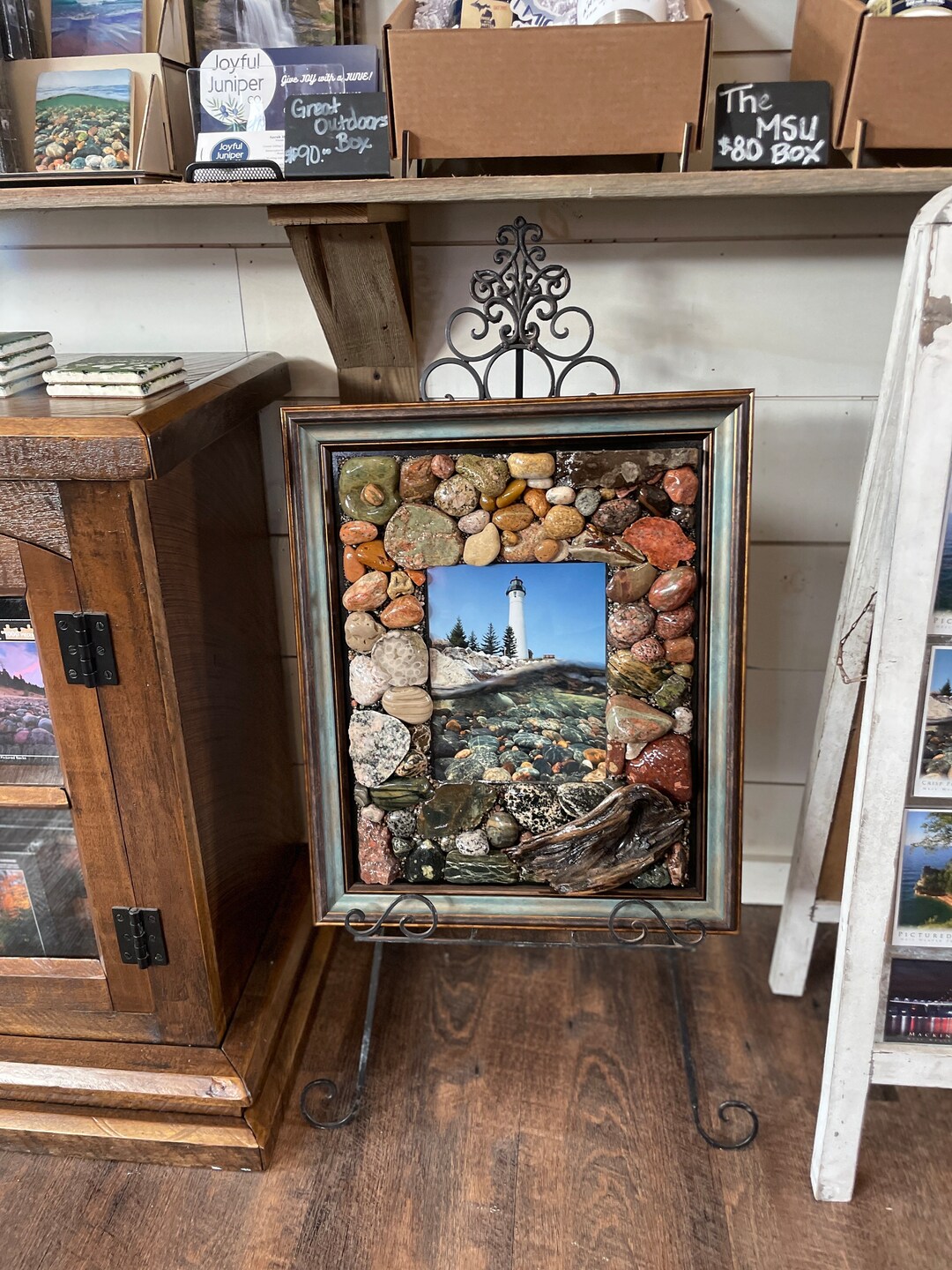 Great Lakes Rock Frame With Petoskey Stones, Fluorescent Sodalites and ...