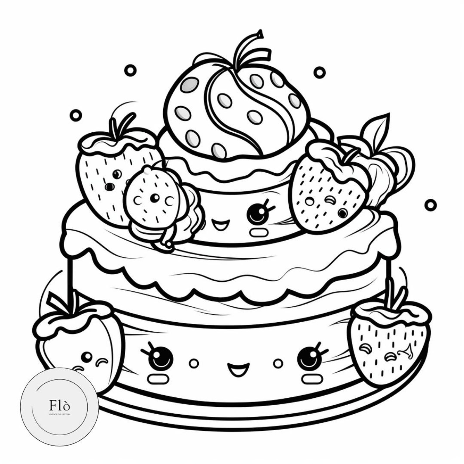 Kawaii Sweet Treats Coloring Pages for Kids Cute, Cuddly, and Creative ...