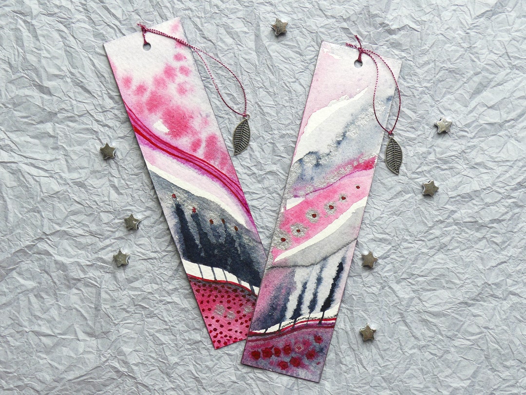Pink Nature Bookmarks, Pink Abstract Bookmarks, Pink Forest Bookmarks ...