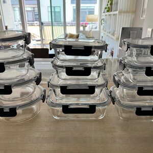 Glass tupperware set store