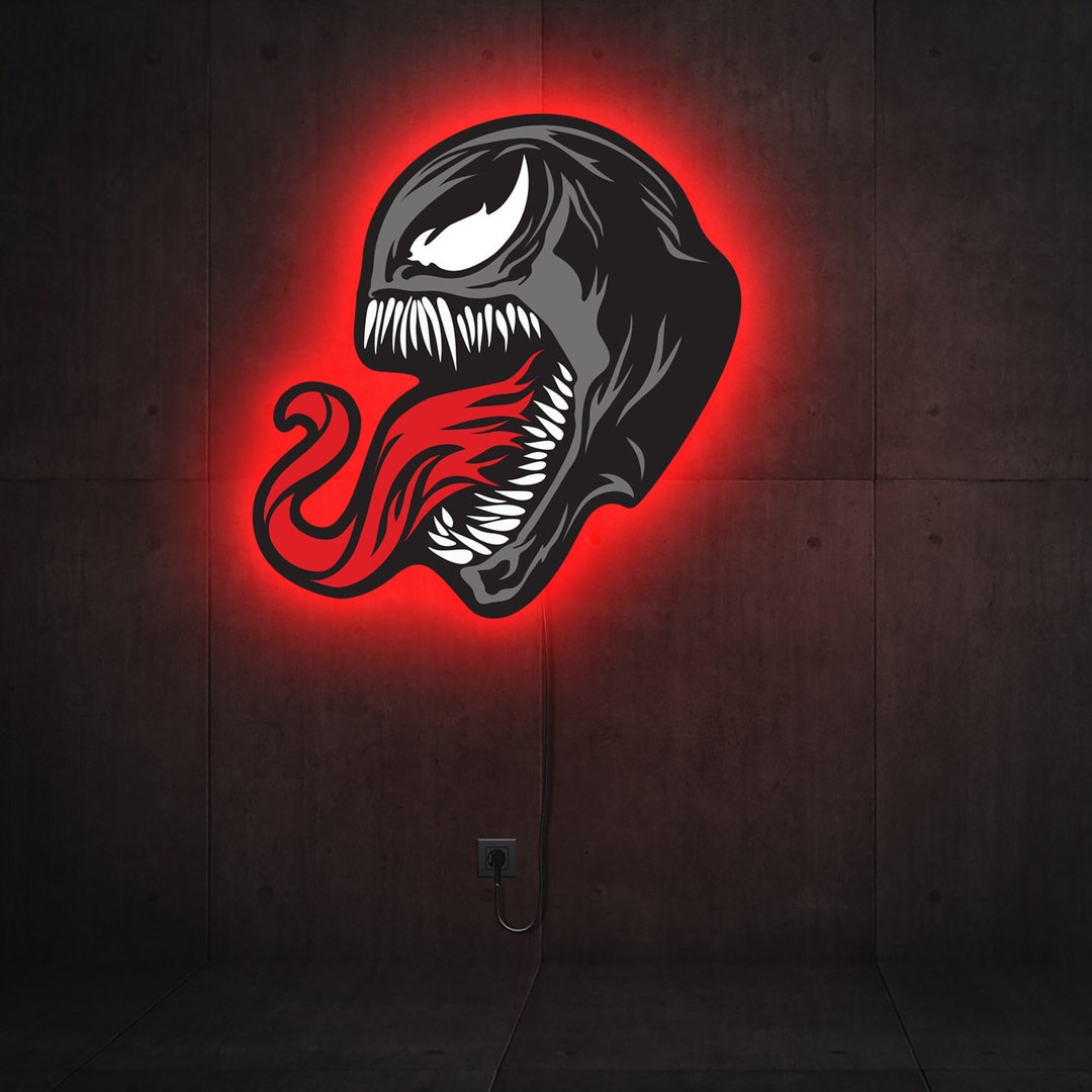 Venom Neon Sign Venom Led Sign Venom Light up Decor Comics - Etsy
