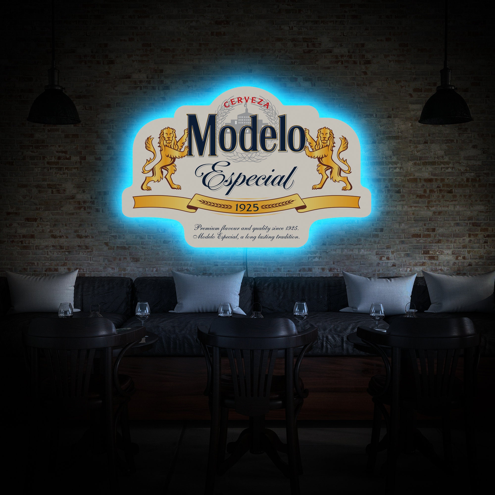 Modelo Neon Light Modelo Led Sign Modelo Beer Label Modelo - Etsy