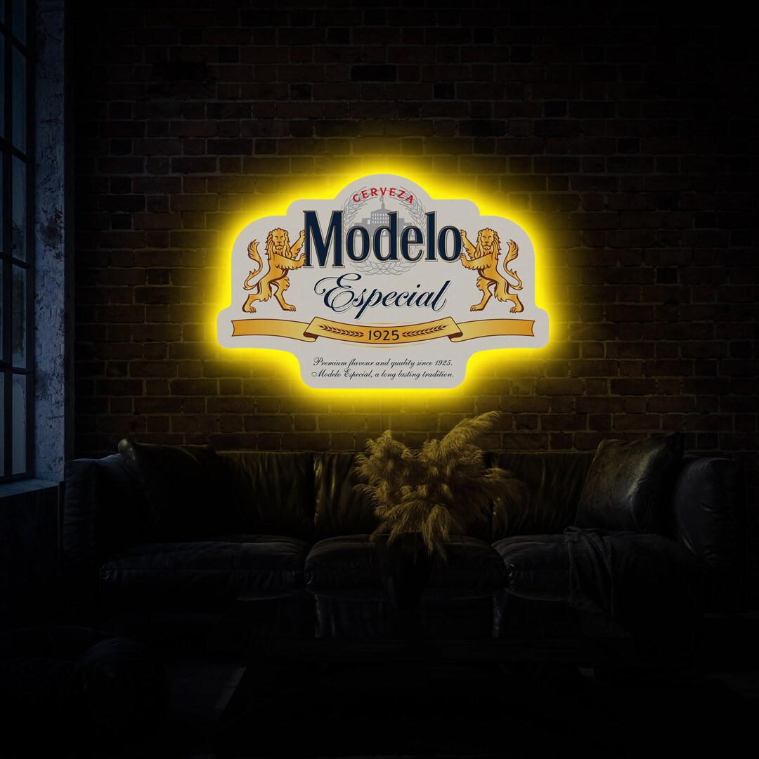 Modelo Neon Light Modelo Led Sign Modelo Beer Label Modelo - Etsy