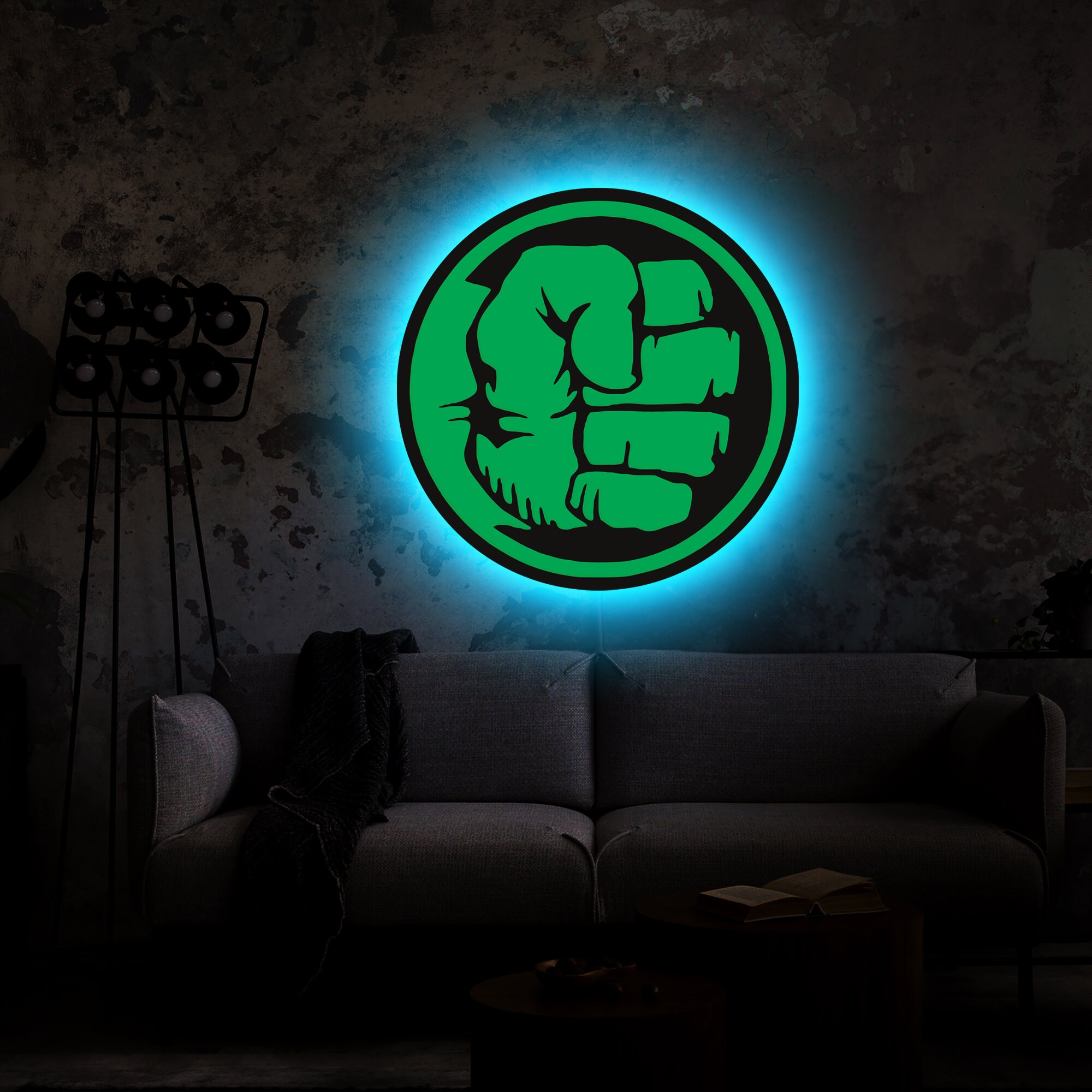 Hulk Neon Sign Hulk Logo Wall Art Hulk Light Sign Hulk Led - Etsy