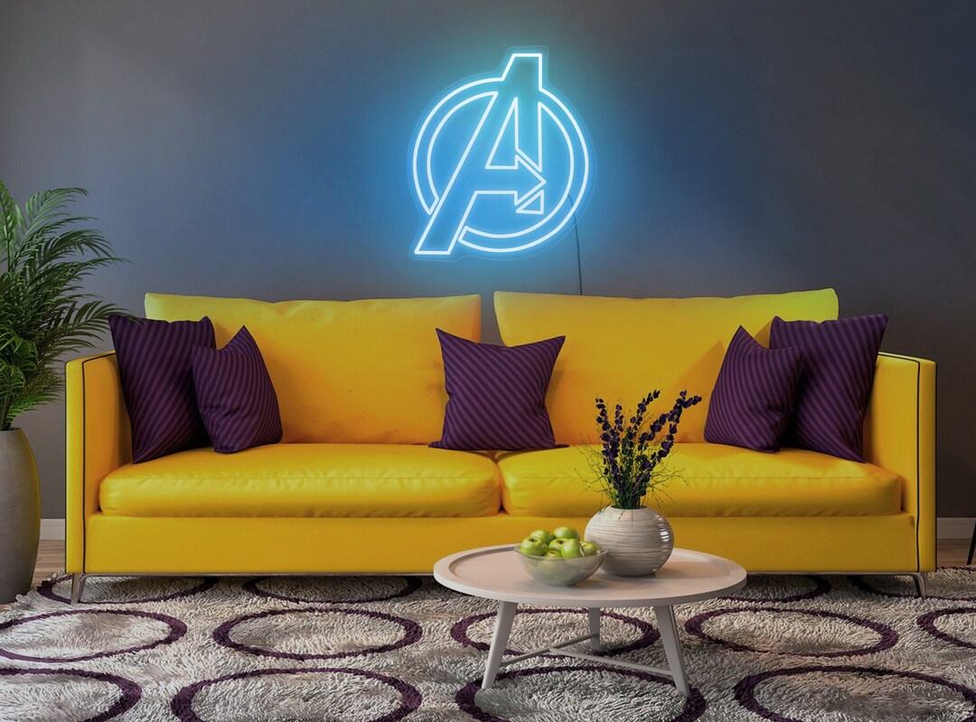 Avengers Neon Sign Avengers Sign Avengers Led Comics Neon - Etsy