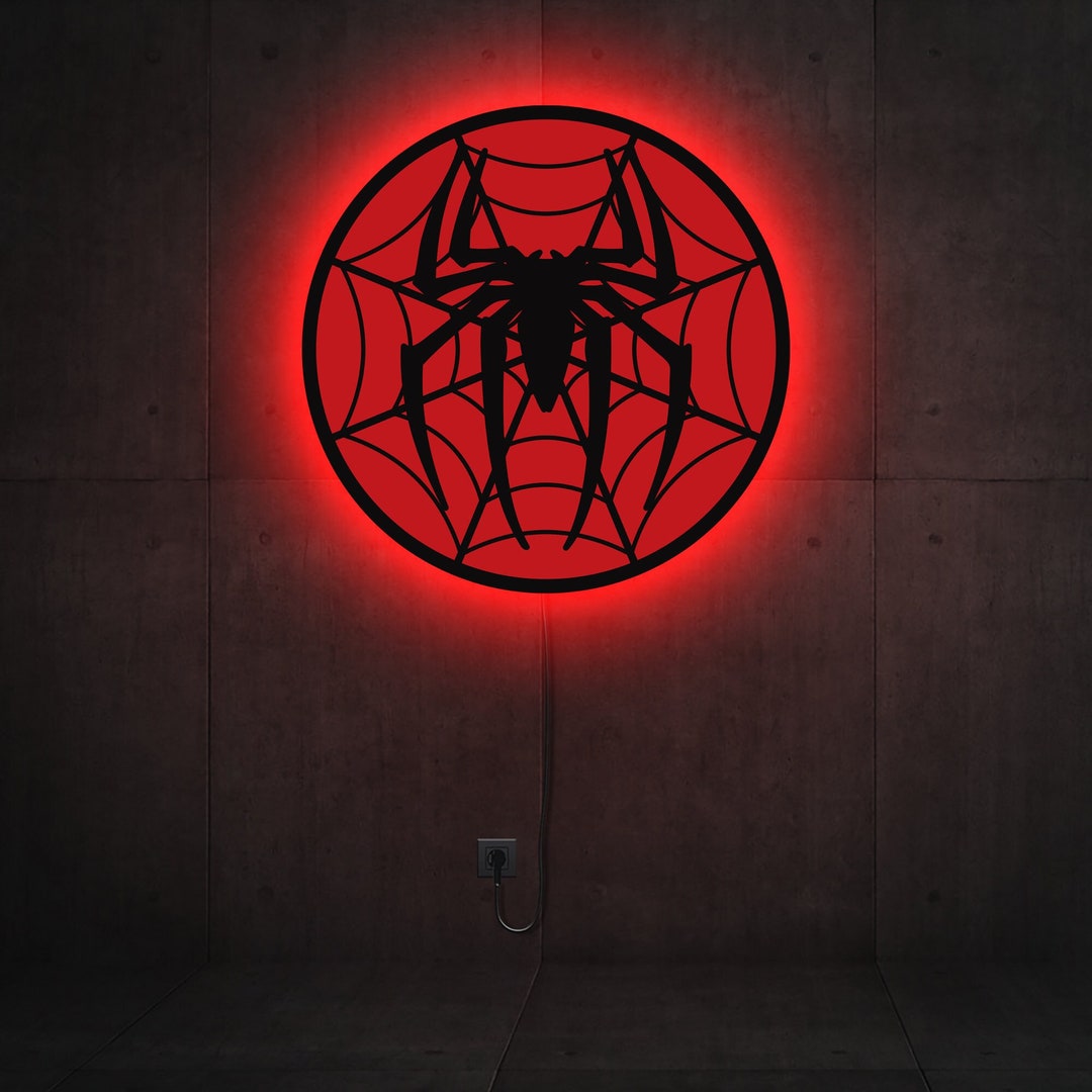 Spiderman Neon Sign Spiderman Led Sign Spiderman Neon Sign - Etsy