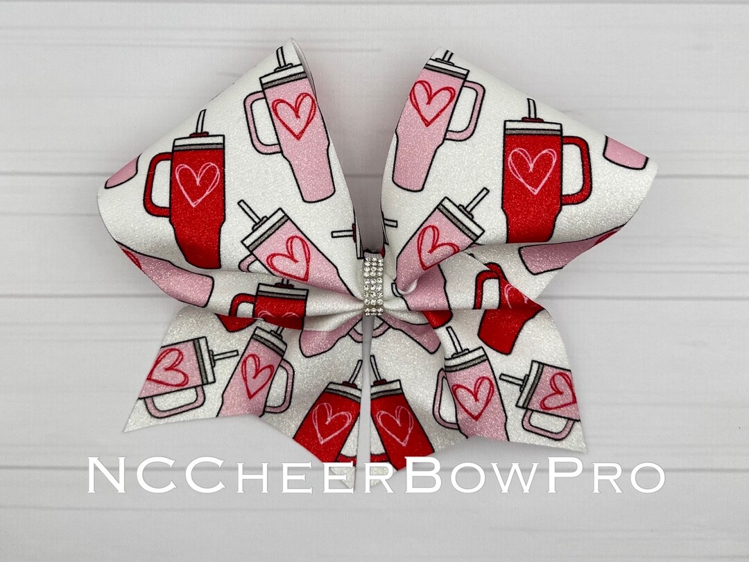 Glitter Cheer Bow - Valentine Stanley - 7 Inches Wide - Etsy