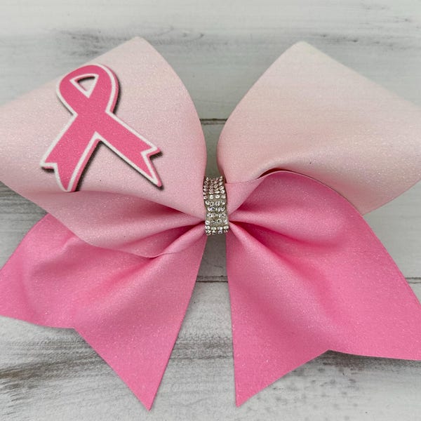 Breast Cancer Awareness Pink Cheer Bows - Etsy