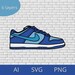Dunk Raspberry Svg, Layered Design Sneakers, Gymnastic Sneakers Svg ...