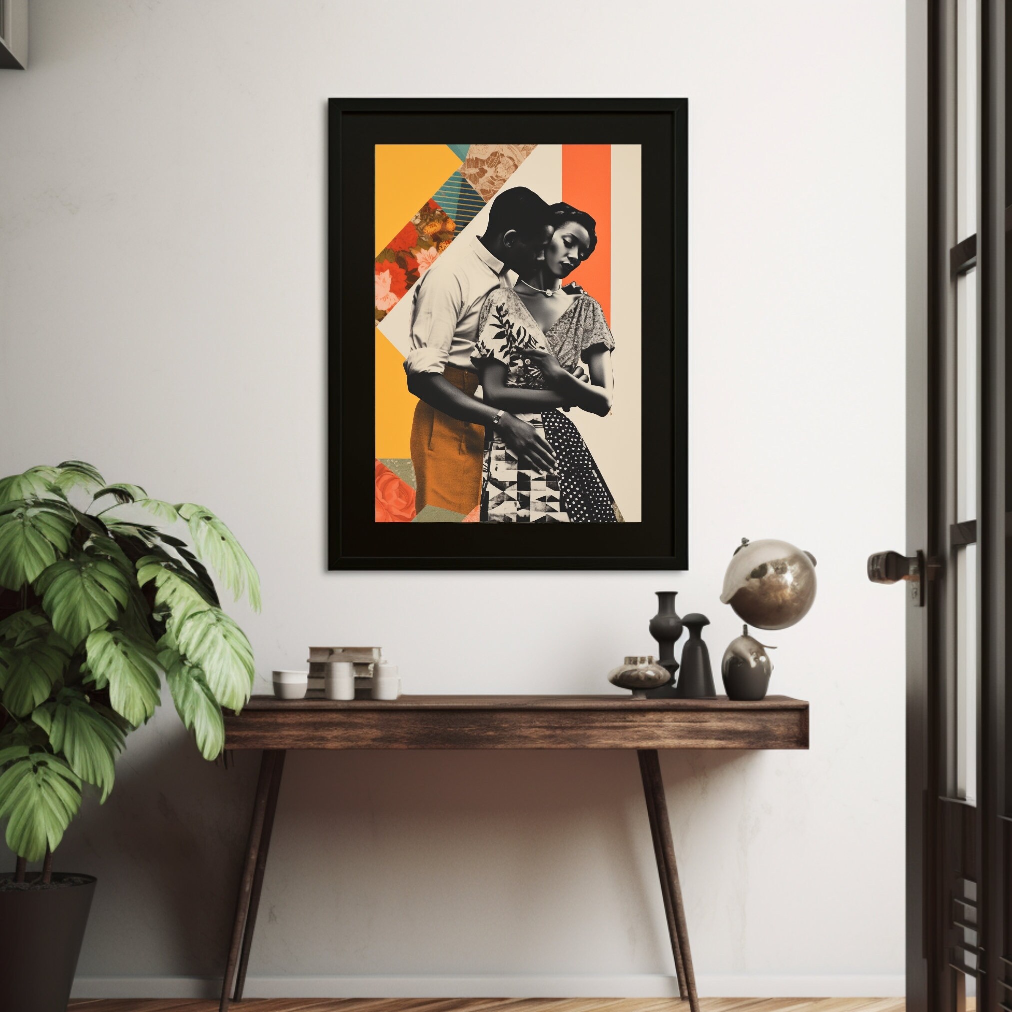 Afrocentric African Art Print Black Queens & Cultural Afro Art Download ...