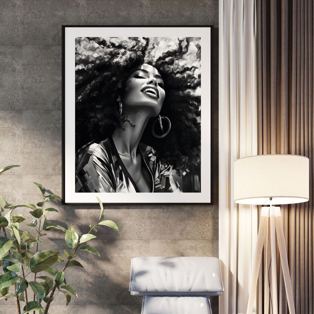 Women Empowerment African American Art Print, Feminist Art, Black Queen ...