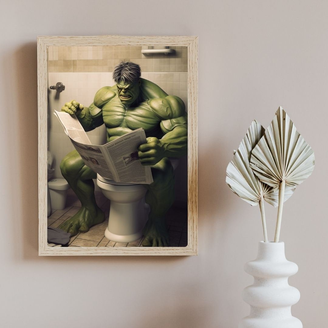 Hulk Bathroom Poster, Hulk, Marvel, Marvel Poster, Incredible Hulk ...