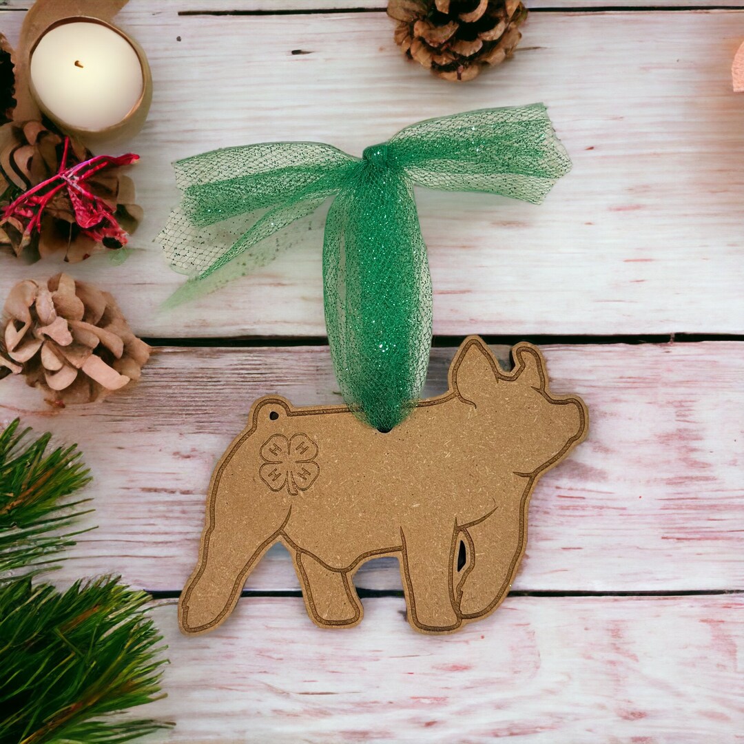 4H/FFA Pig Christmas Ornament 4-H Logo Ornament 4-H Ornament 4-H Logo ...