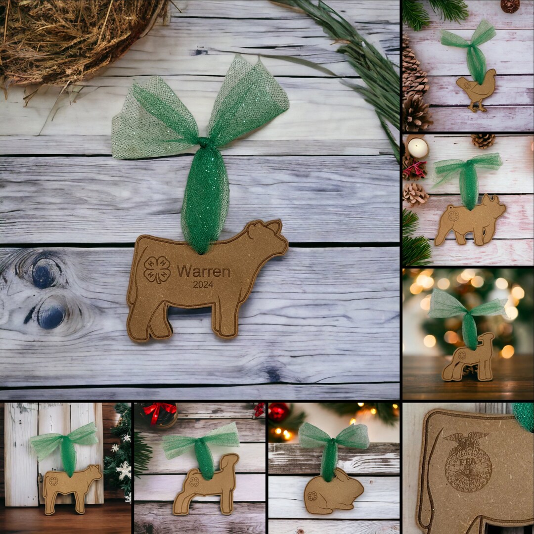Personalized 4H / FFA Livestock Christmas Ornament 4-H Gift Tag - Etsy