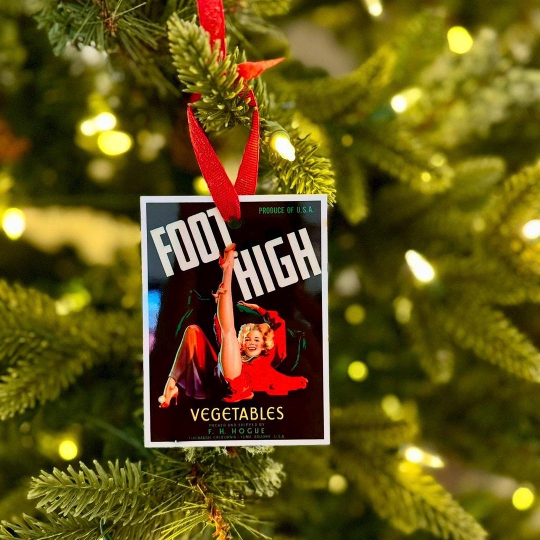 FOOT HIGH Yuma Produce Crate Label Ornament | Vintage Produce Crate ...