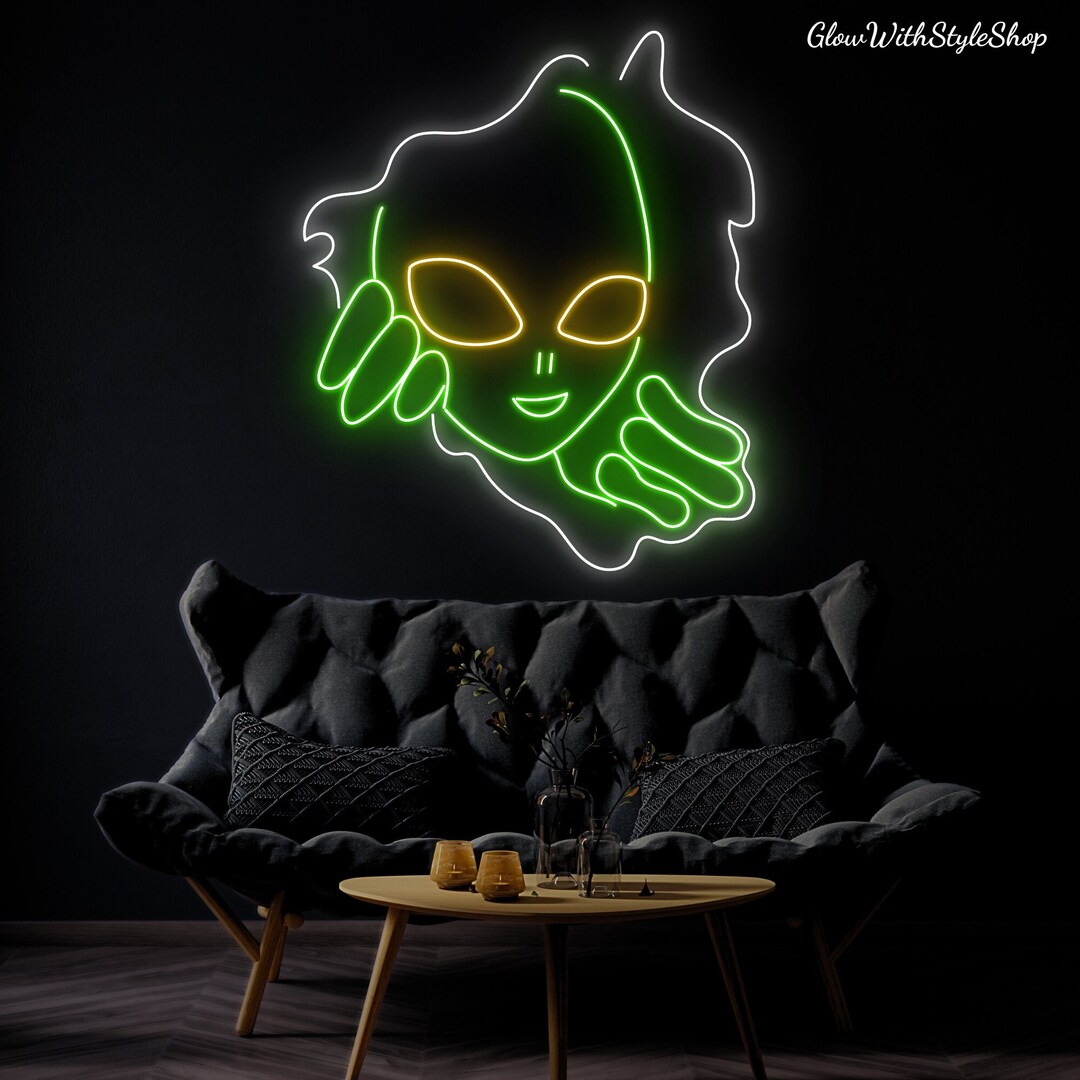 Scary Alien Neon Sign Alien Led Sign Award Style Room Decor - Etsy